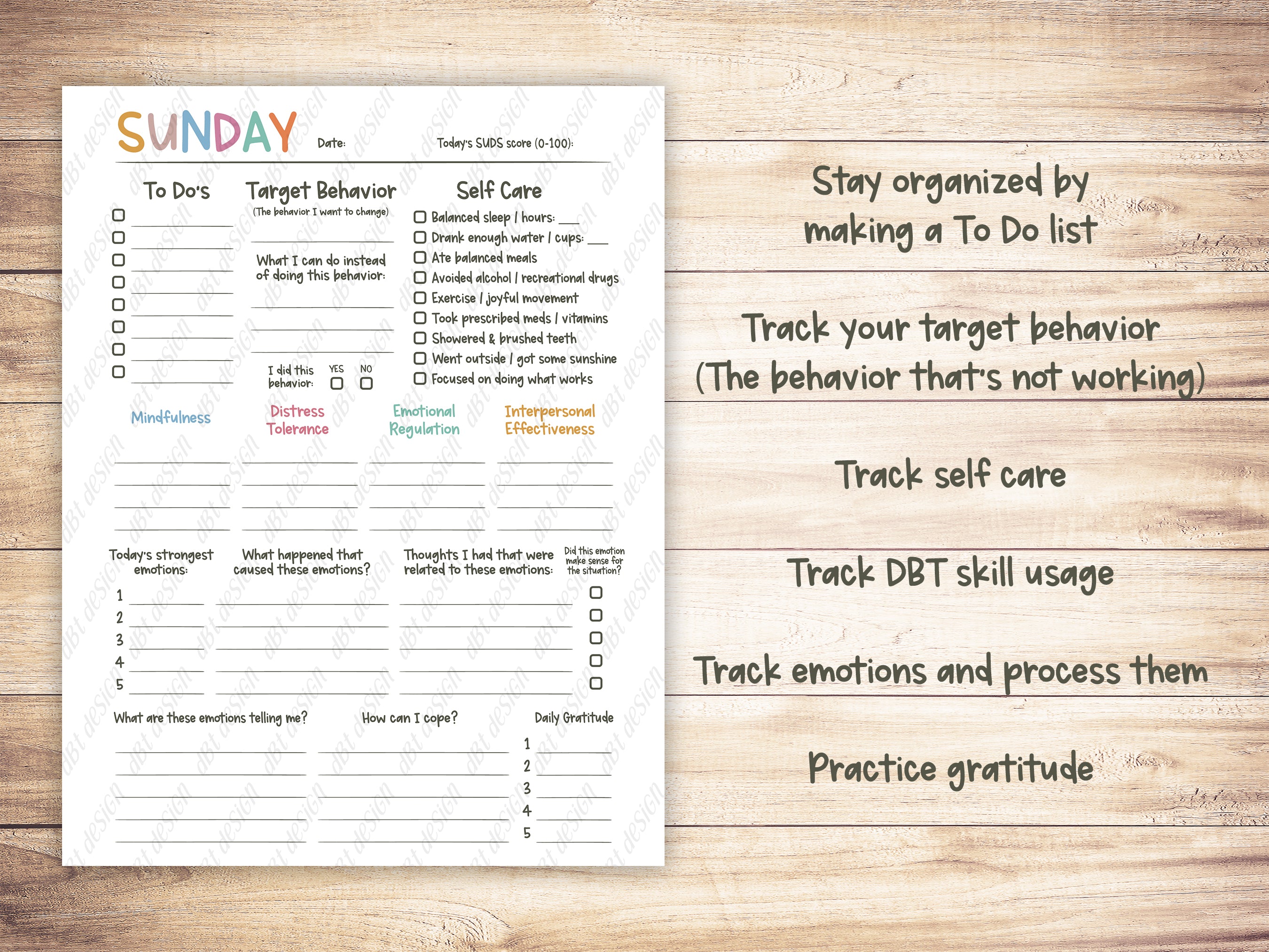 DBT Planner – Shine and Thrive Therapy