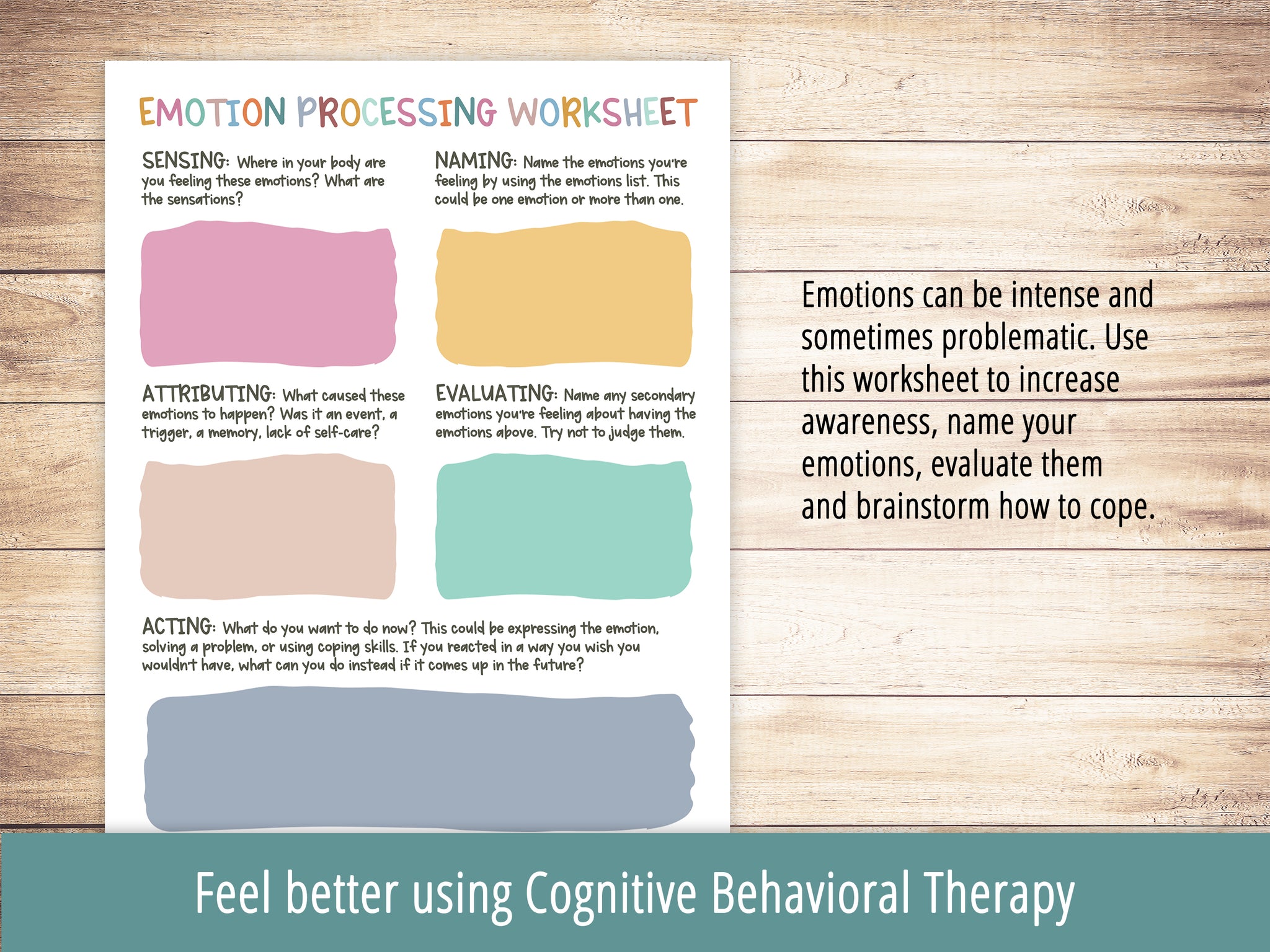 Emotion Processing Worksheets – Shine and Thrive Therapy