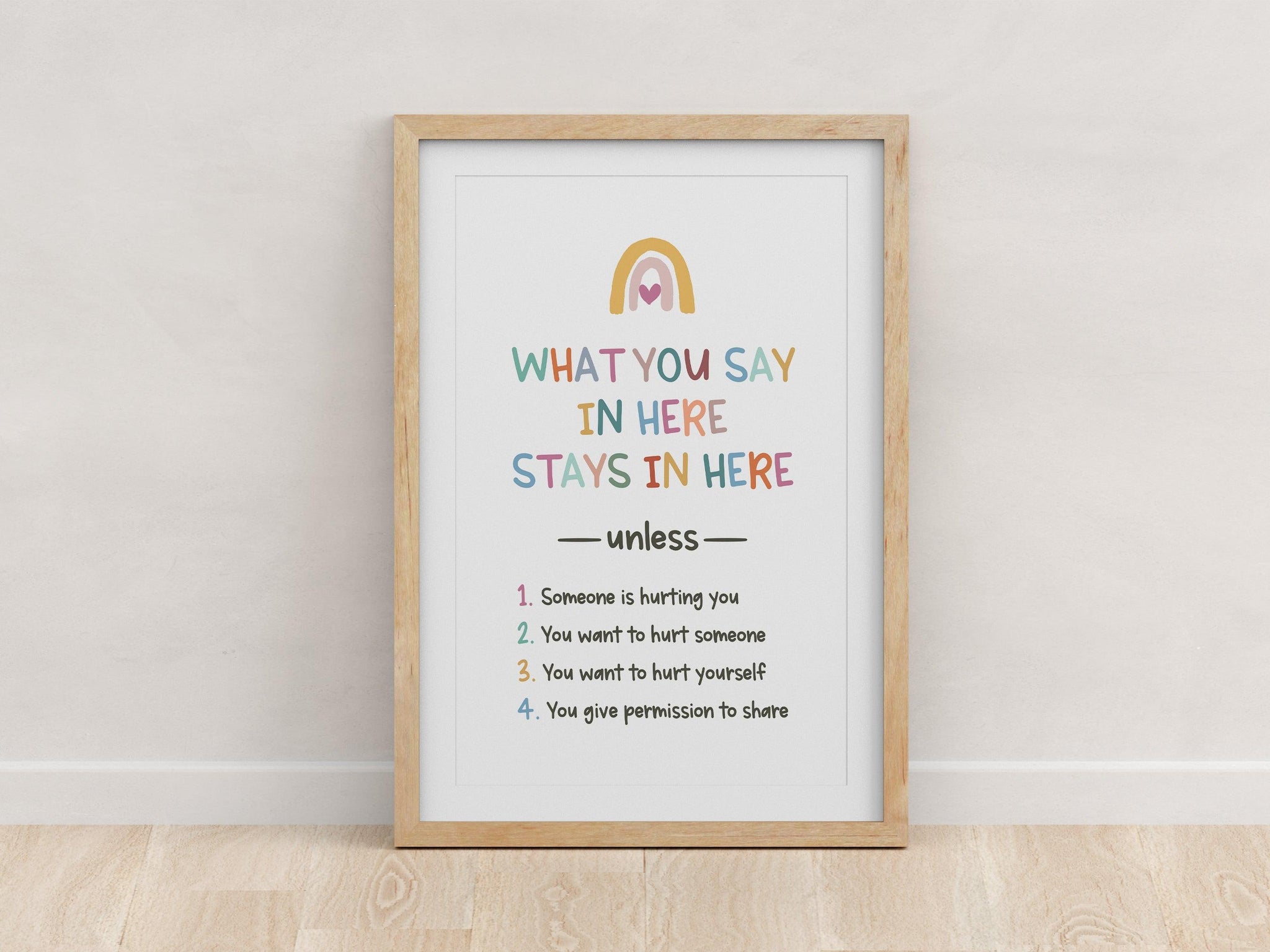 What You Say In Here Stays In Here Poster – Shine and Thrive Therapy